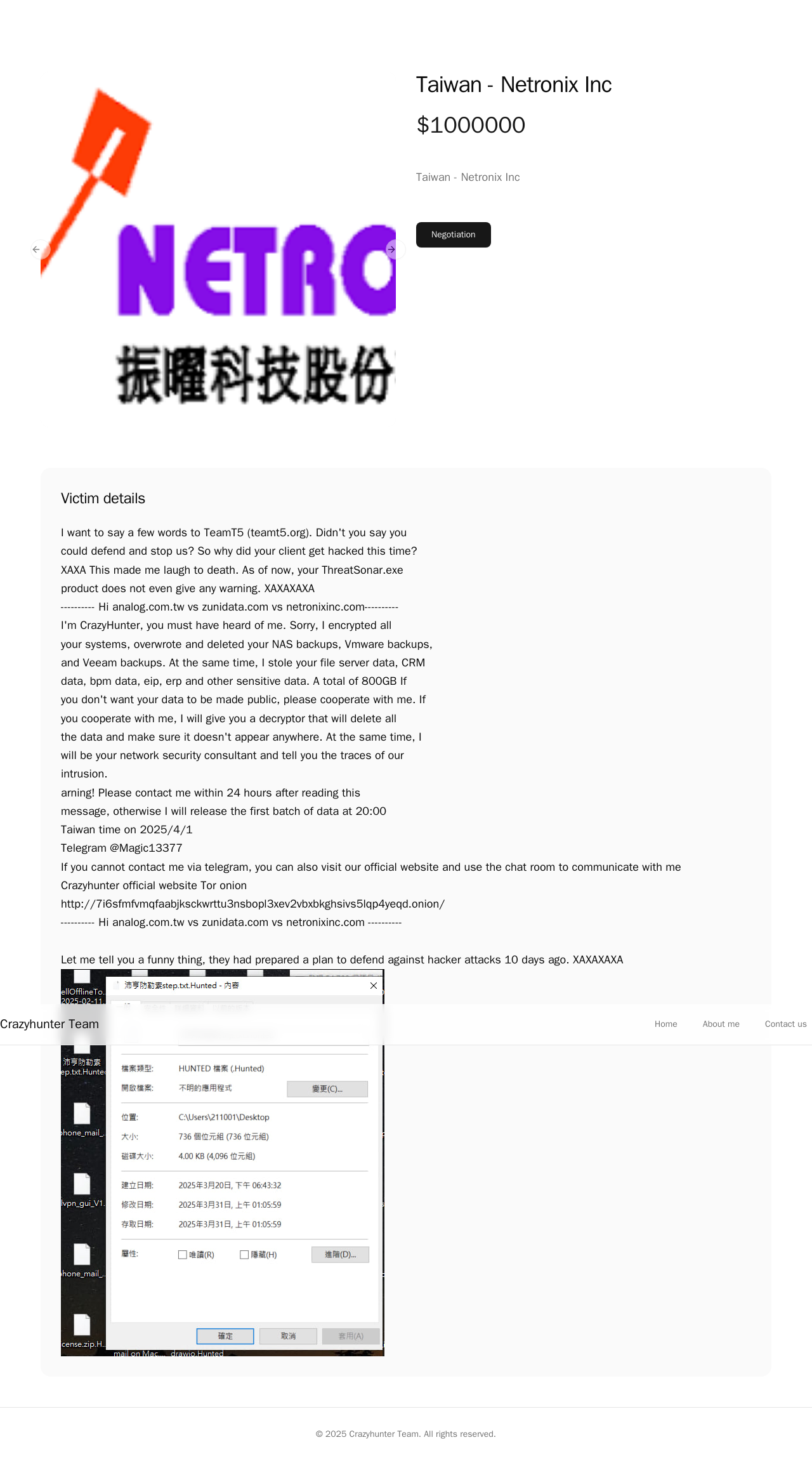 crazyhunter team details